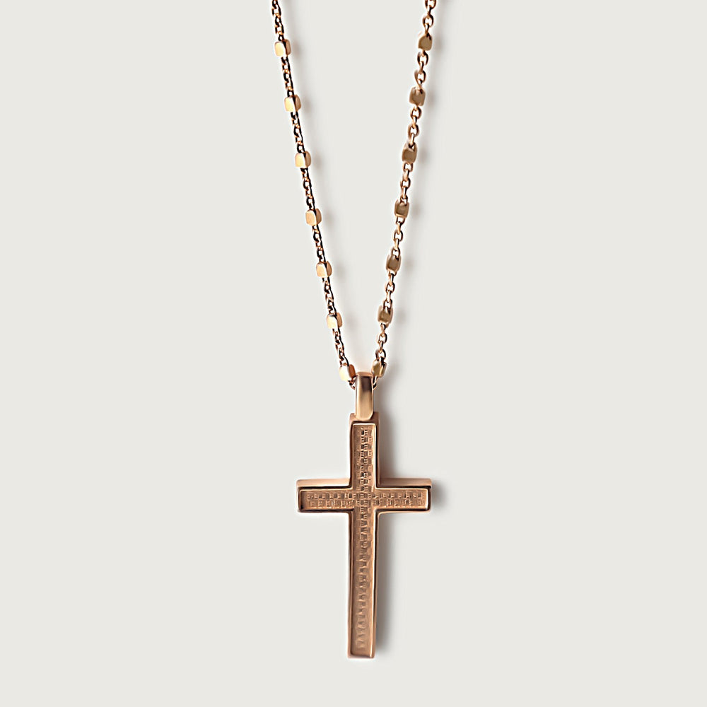 18K Rose Gold Cross Necklace • Rachel's Worth® Jewelry